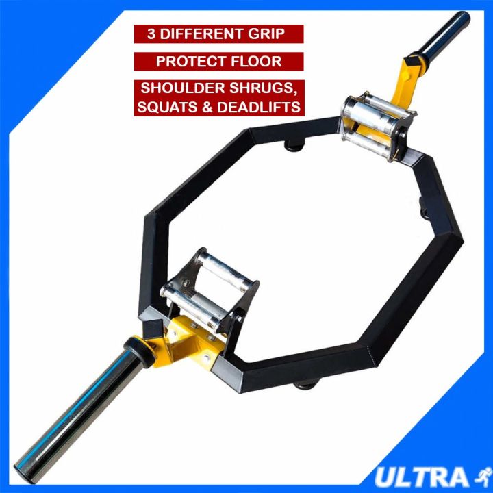Super Hex Bar 5cm Olympic Multi Grip Trap Bar Hexagonal Barbell Farmer ...