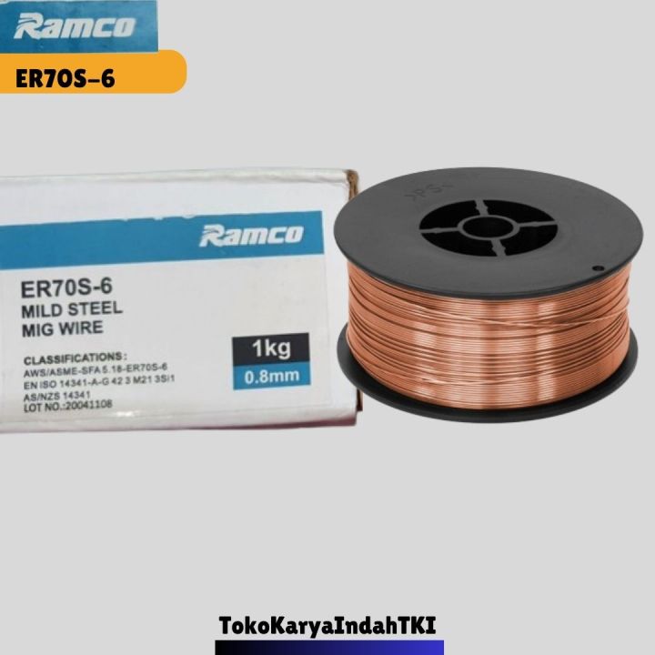 Kawat las Mig Solid Wire ER70s-6 1kg Gas CO2 0.8mm 0.8 mm ER 70 S - 6 - 0.6mm (Kawat las Mig ...