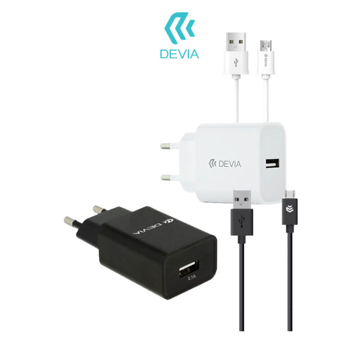 Devia Smart Charger Suit 2.1A High Speed Charge for Micro and Type-C ...