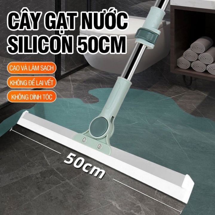 Cây gạt bụi, cây gạt nước sàn nhà có lưỡi silicon gạt nước siêu sạch ...