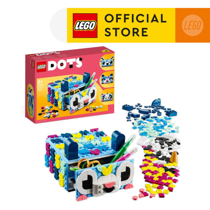 LEGO DOTS 41805 Creative Animal Drawer DIY Craft Kit (643 Pieces) Balok ...