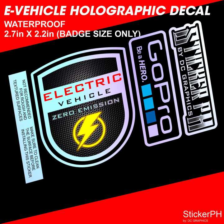 ELECTRIC VEHICLE HOLOGRAPHIC BADGE DECAL | Lazada PH