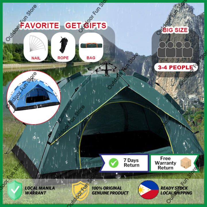 COD Tent 4-5 Persons Pop up Waterproof Automatic Tent Outdoor Foldable ...