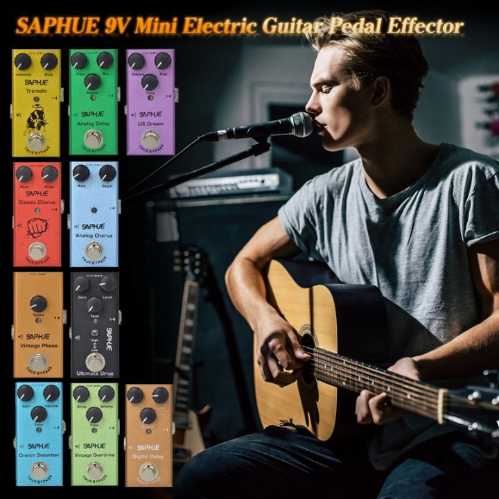 SAPHUE Electric Guitar Effects Pedal Ultimate Drive/ Crunch Distortion ...