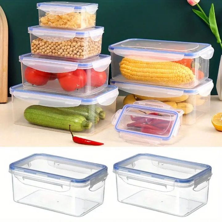 400-1600ml Refrigerator Food Storage Boxes Frozen Meat Fresh-keeping ...