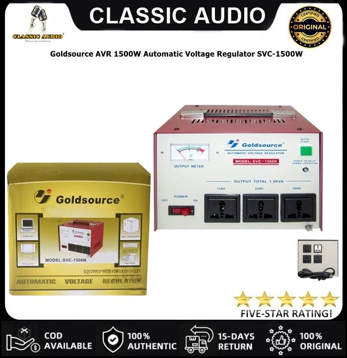 CLASSIC AUDIO Goldsource AVR 1500W Automatic Voltage Regulator SVC ...