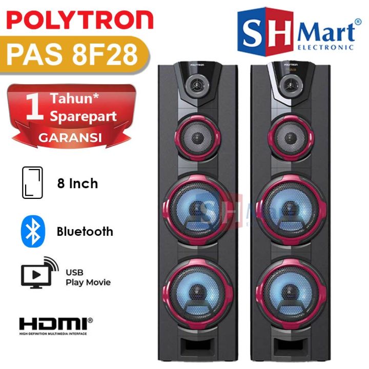 SPEAKER POLYTRON PAS-8F28 / PAS8F28 BLUETOOTH GARANSI RESMI | Lazada ...