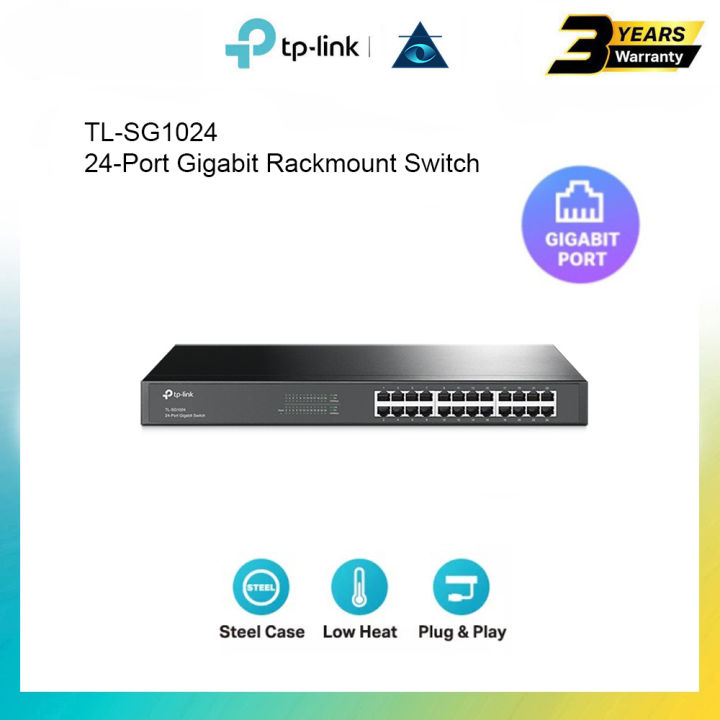 TP-Link TL-SG1024 24-Port 10/100/1000 mbps Gigabit Rackmount Switch ...