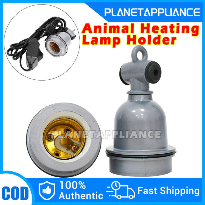 E27 Reptile Heating Lamp holder Ceramic Socket Bulb Holder with Power ...