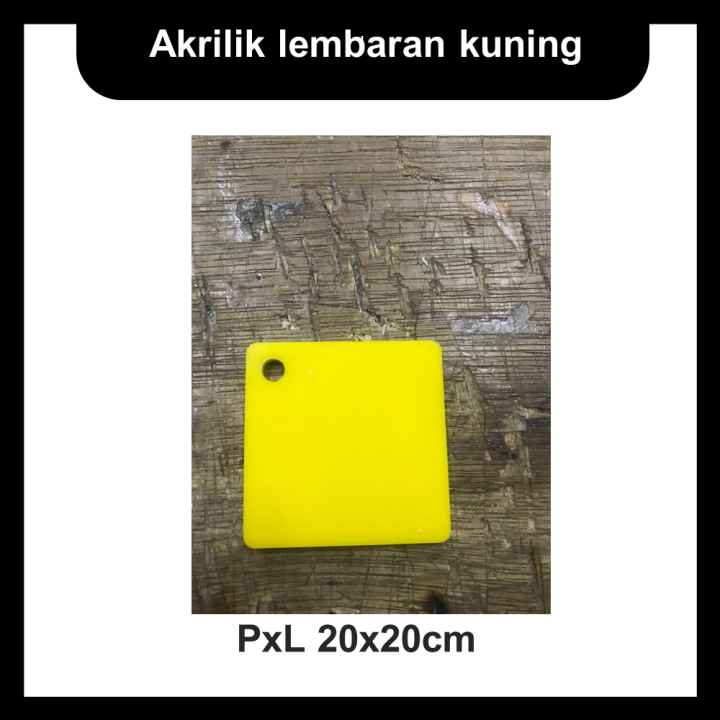 Akrilik lembaran kuning PxT 20x20cm | Lazada Indonesia