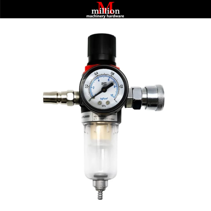 AFR2000 1/4 inch Air Pressure Regulator Water Filter Separator Pressure ...