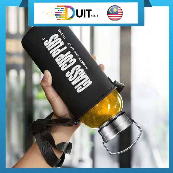 Duitmali Botol Air Kaca Besar Minuman untuk Sukan Sports Glass ...
