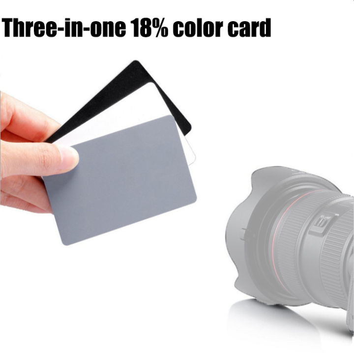 3-in-1 18-degree Gray Card for Camera Photography White Balance Card ...