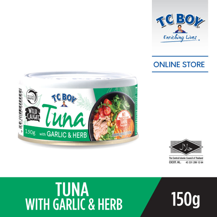 TC BOY Tuna in Garlic & Herb (150g) | Lazada