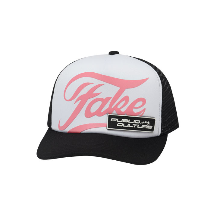 Public Culture - Fake Trucker Cap - Black / White | Lazada Indonesia