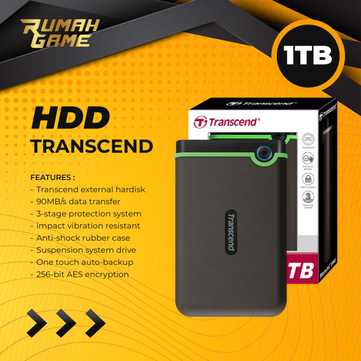 hardisk eksternal external transcend 1tb usb 3.0 original 100% | Lazada ...