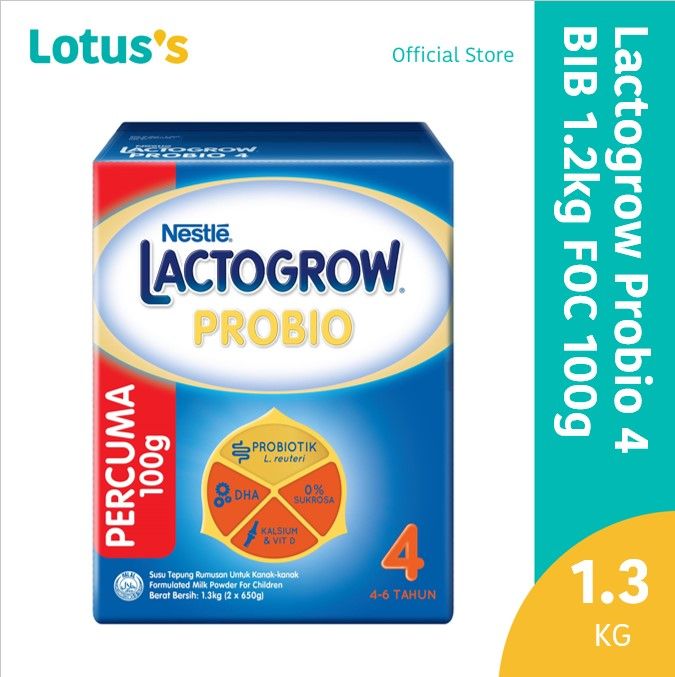 Lactogrow Probio 4 Bib 1.2Kg Foc 100G | Lazada