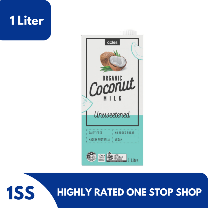 Coles Organic Coconut Milk Unsweetened, 1 Liter | Lazada PH