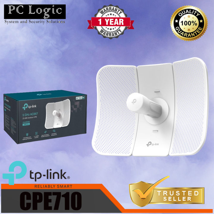 TP-LINK CPE710 5GHZ 867MBPS 23DBI OUTDOOR CPE | 2C2 MIMO | IP65 | 6KV ...