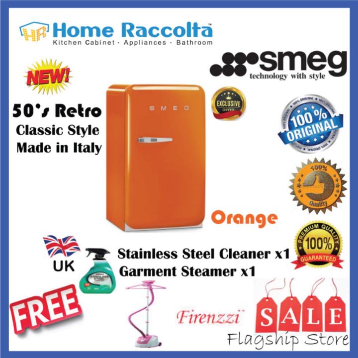 SMEG Fridge FAB5 50's Retro Style Refrigerator Smeg FAB5RO Orange | Lazada