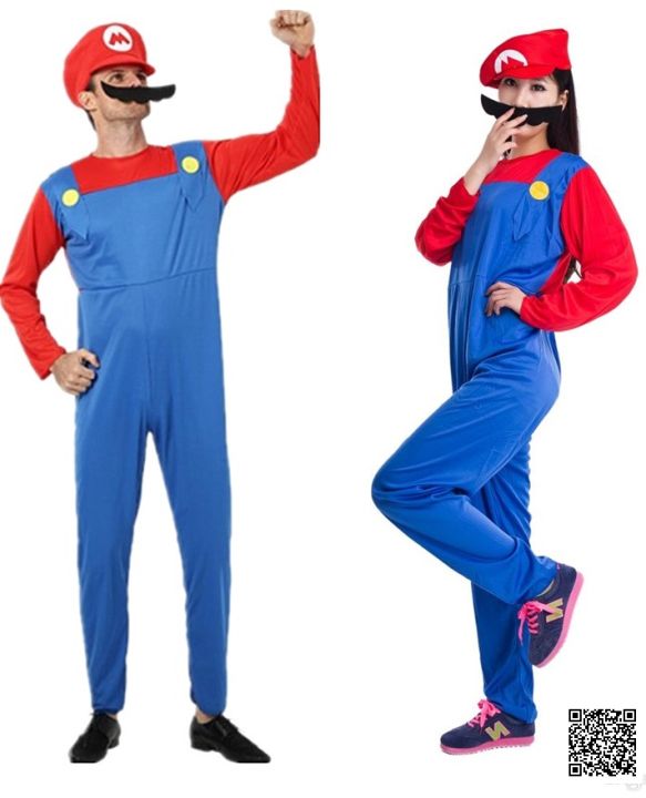 CP185 ชุดมาริโอ มาริโอ มาริโอ้ Dress for Mario Suit Super Mario Costume ...