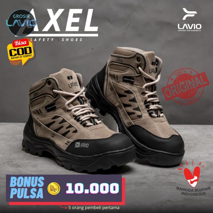 Sepatu Safety Pria Ujung Besi Lavio Axel Septi Boots Kerja Proyek ...