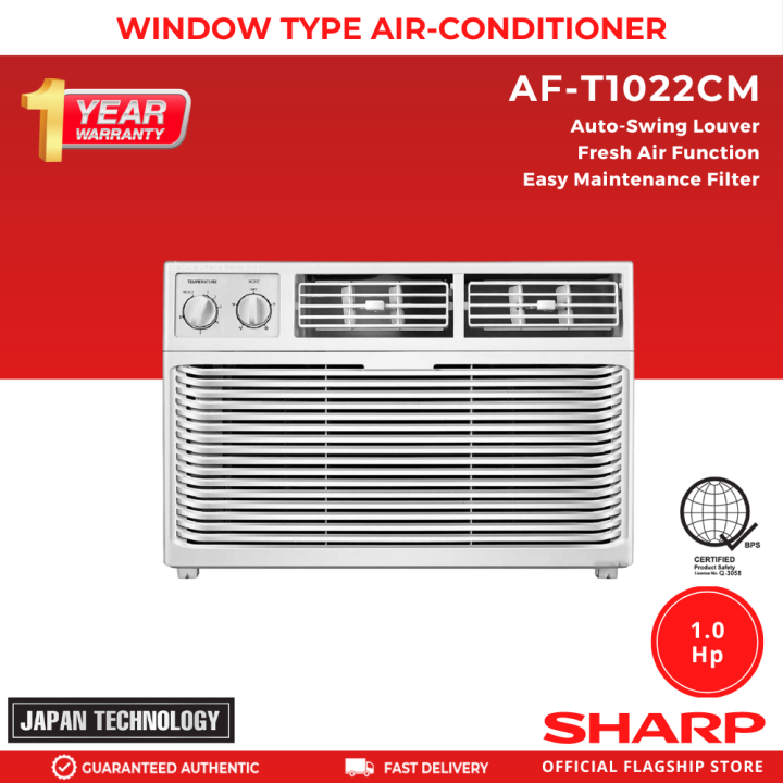 Sharp AF-T1022CM 1.0 Hp Window Type Air conditioner | Lazada PH
