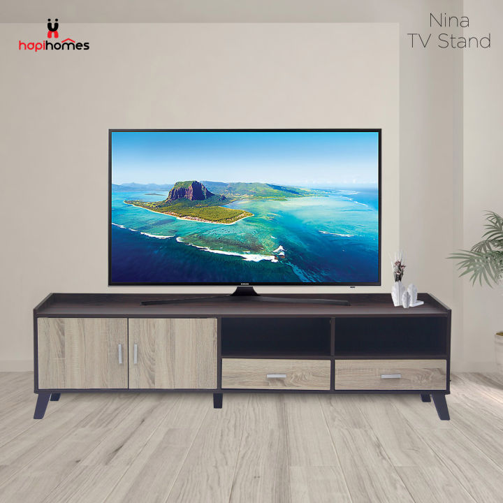 Hapihomes Nina Malaysian Wooden TV Cabinet/ TV Rack | Lazada PH