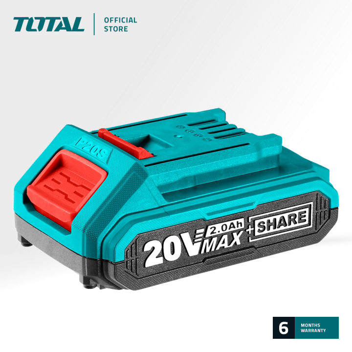 TOTAL Li-ion 2.0Ah Battery Pack, Fits All TOTAL P20S 20V Cordless Power ...