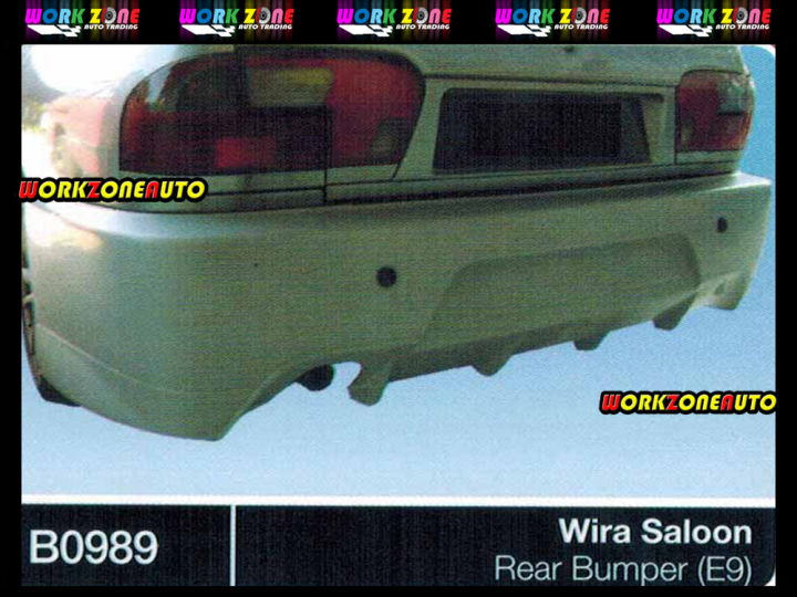B0989 Proton Wira Saloon Fiber Rear Bumper (E9) Body kit Bodykit | Lazada