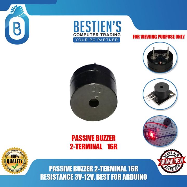PASSIVE BUZZER 2-TERMINAL 16R RESISTANCE 3V-12V, BEST FOR ARDUINO ...
