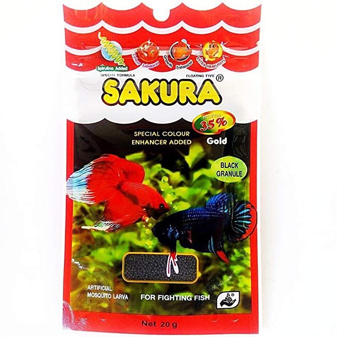 Sakura Betta ซากุระ อาหารปลากัด ลูกน้ำอบแห้ง 20g. [พร้อมส่ง] | Lazada.co.th