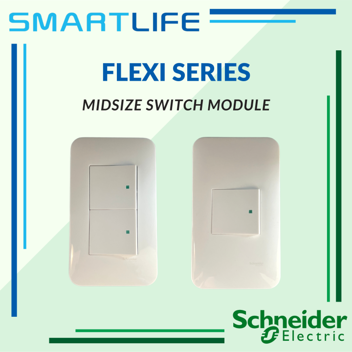 Schneider Flexi 16A 1 or 2 Gang Midsize Switch Module 1 or 2 Way Light ...