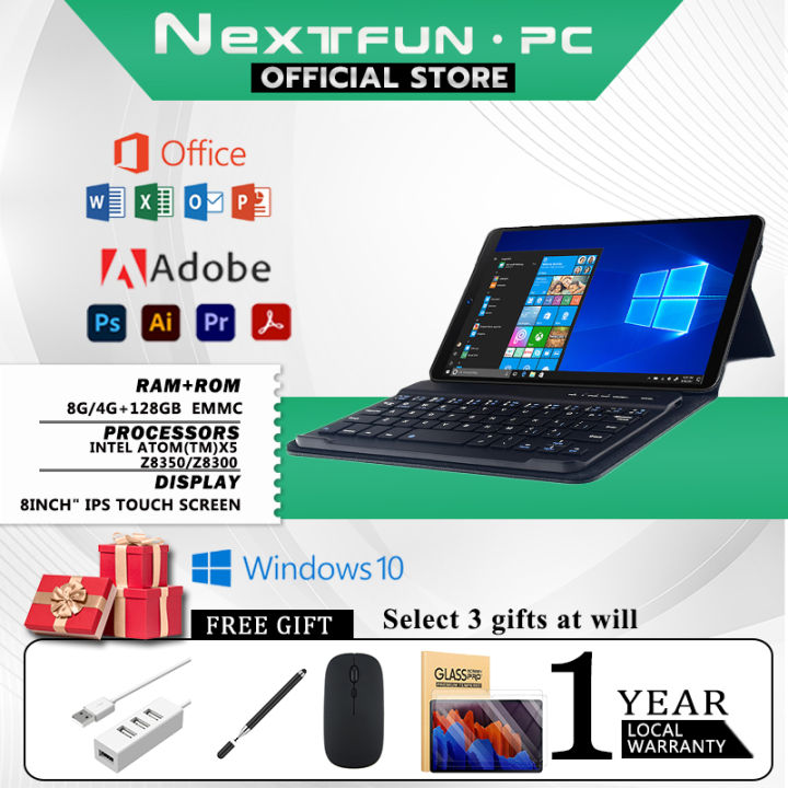 Nextfun8-inch Windows Tablet 2-in-1 laptop Slim and portable Win10 ...