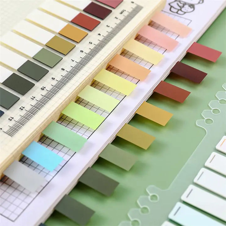 Morandi Sticky Note Tab 200Pcs Light Writable Index Annotation Markers ...