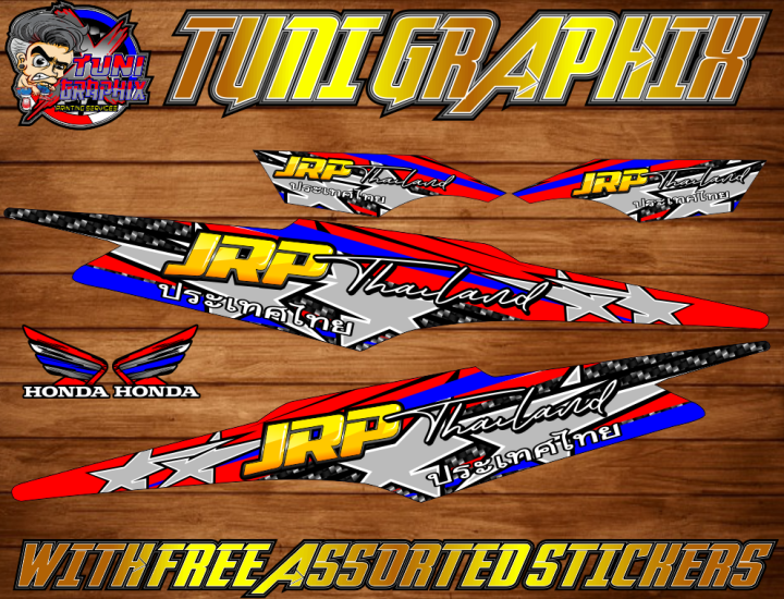 WAVE 100 (JRP THAILAND STOCK DECAL STICKER V1 ) W/ FREEBIES | Lazada PH