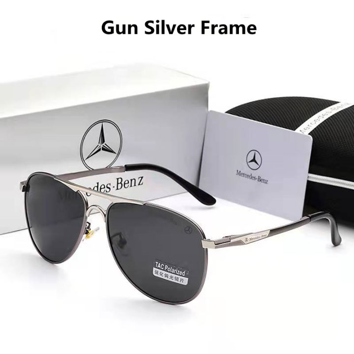 Benz Brand Shades For Men Fashion aviator polarized sunglasses metal ...