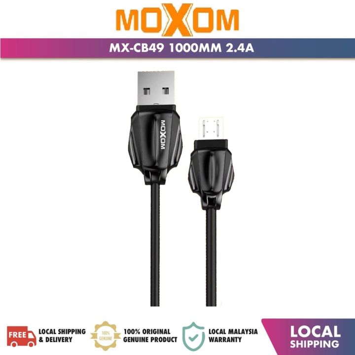 Moxom MX-CB49 Micro / Type-C / iP Creamy Color 2.4A USB Fast Charging ...