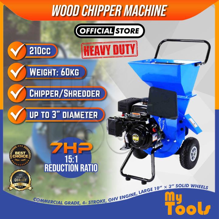 Mytools Heavy Duty 7HP 3" Wood Chipper Grass Shredder Chopper Machine ...
