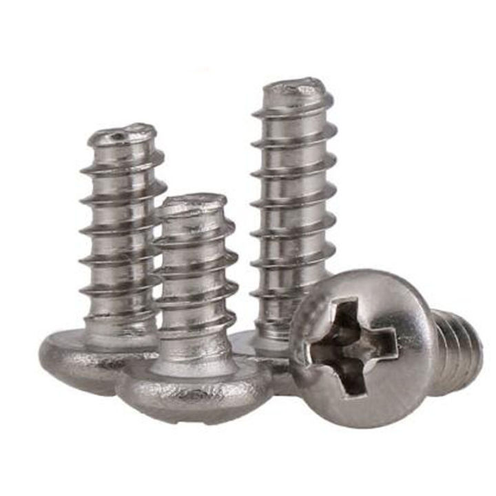 304 Stainless Steel Cross Pan Head Round Head Flat Tail Self Tapping Electronic Small Screw M2.6 ...