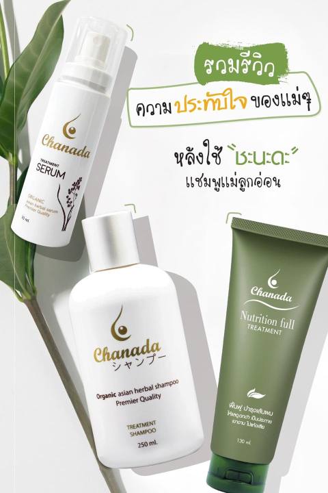 ส่งฟรี Chanada set แชมพู 1 ชิ้น เซรั่ม 1 ชิ้น แชมพูลดผมร่วง เซรั่มเร่งผมงอกใหม่ แม่ตั้งครรภ์ ...