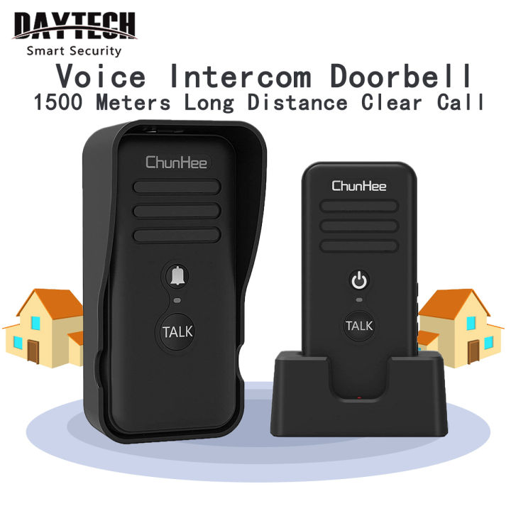 Daytech Wireless Intercom Doorbell for Home Apartment Intercom for The House Long Range ...