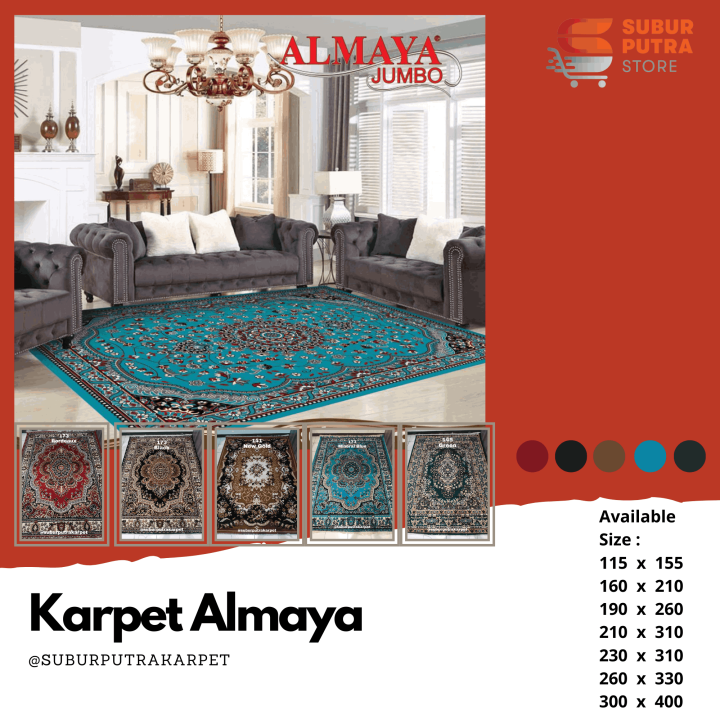 Karpet Permadani Almaya 260 x 330 cm VARIAN Pilih Motif bahan Anti Slip ...