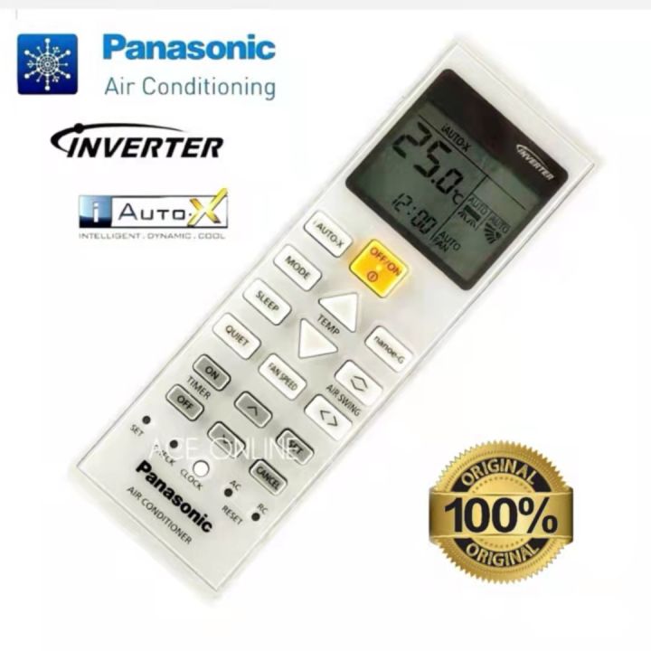 Original Panasonic i AUTO-X Air Conditioner remote control (INVERTER ...