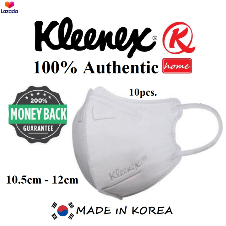 KLEENEX Daily Prevention KF94 Mask (White) Medium 10.5cm - 12cm (10pcs ...