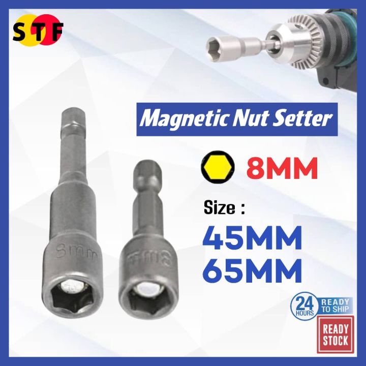 8mm Magnetic Hex Nut Setter 45mm & 65mm / Socket For Hexagonal Head ...