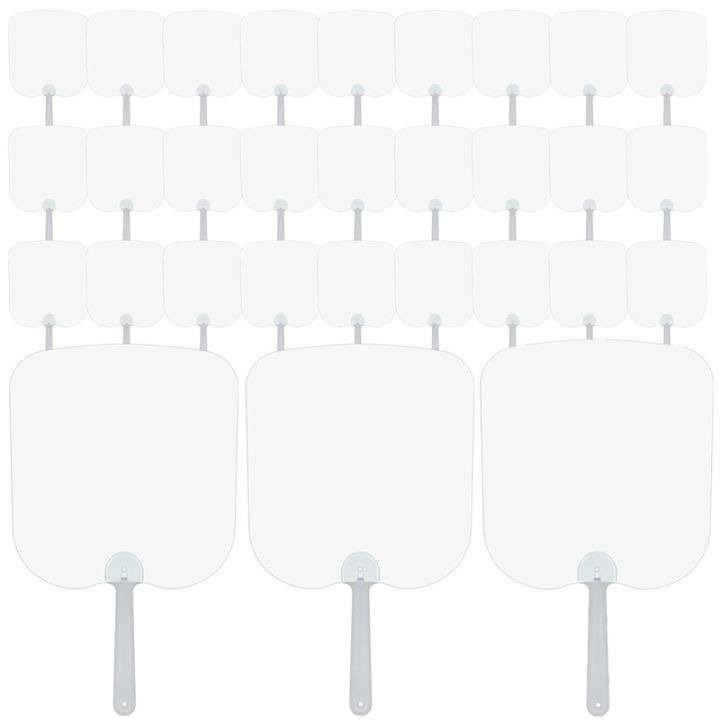 30 Pcs Handheld Set,Sublimation Fans Blank Double-Sided Sublimation ...