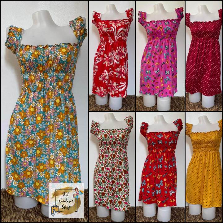 Marimar Smocking Dress above the knee/For teens/Adult/Freesize | Lazada PH