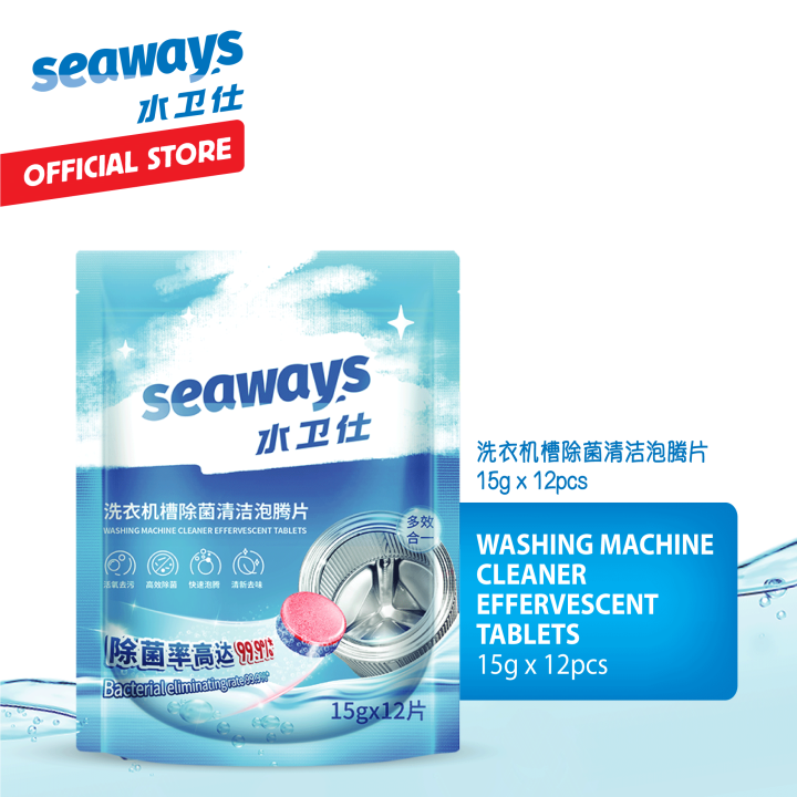 Seaways Washing Machine Cleaner Tablets (15g x 12pcs) Deep Clean Worry ...
