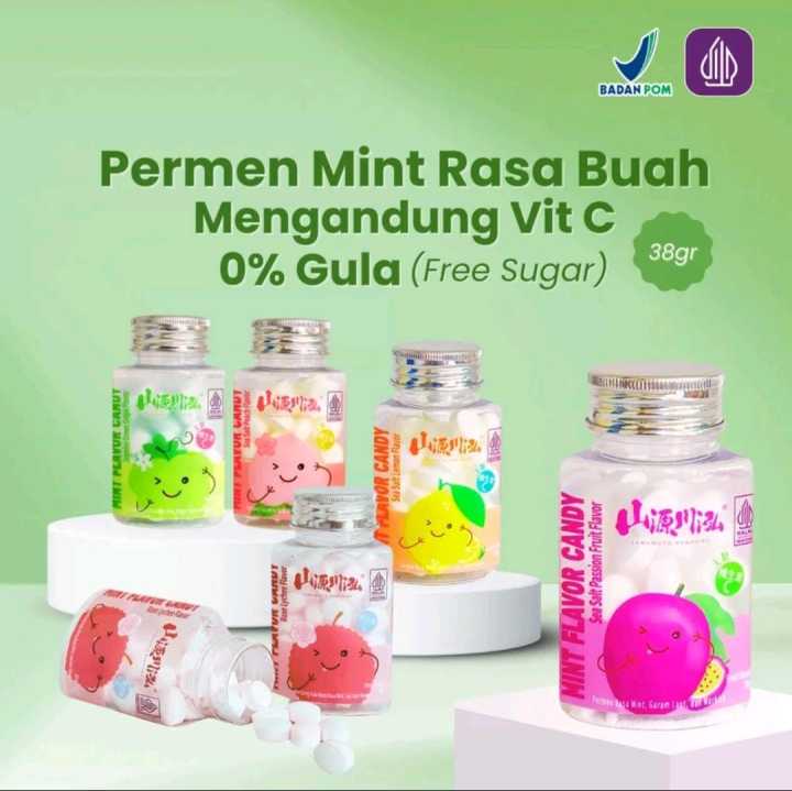 Permen Mint Bebas Gula Rasa Buah Mengandung Vit C dan Sea Salt 0% Free ...
